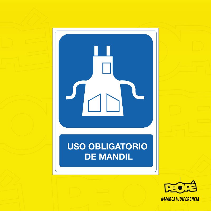 Señal Uso obligatorio de Mandil | MyBusinessplus